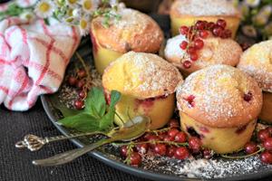 Lemon & Red Currant Muffins Recipe | Rustle Up