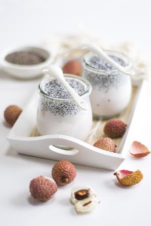 Lychee & Chia Seed Yoghurt Recipe | Rustle Up